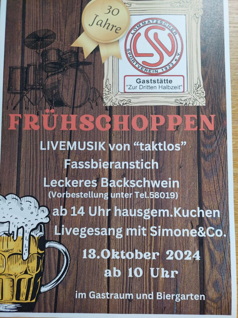 30.Jahre „Zur 3.Halbzeit“ – Lommatzscher SV 1923 e.V.